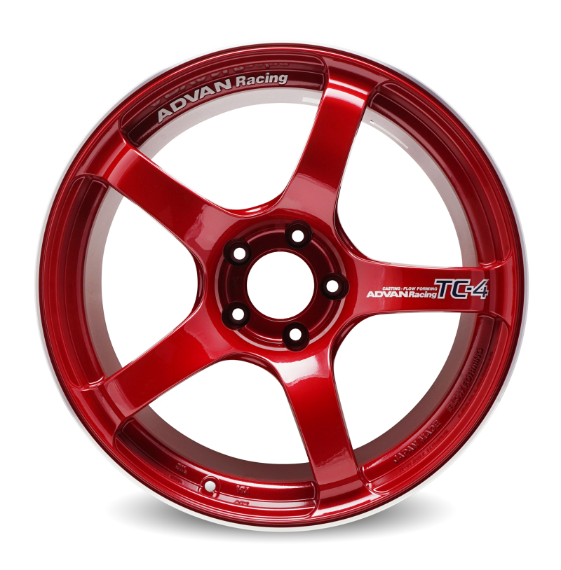 Advan TC4 18×8 +45 5-114.3 Racing Candy Red & Ring Wheel – MartiniWorks
