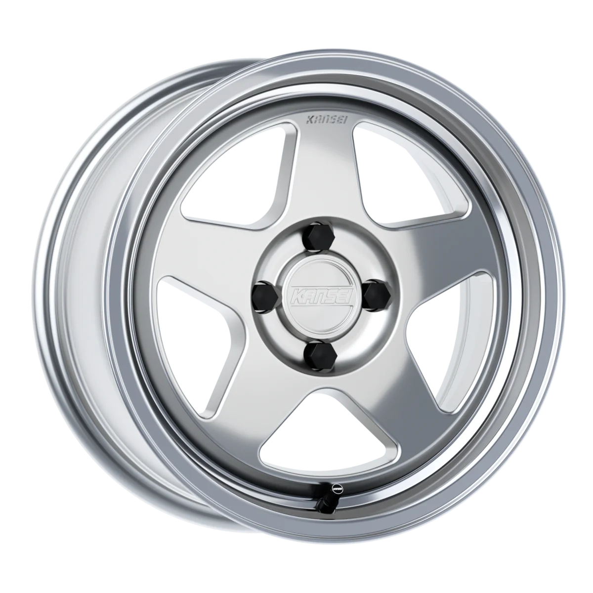 Kansei KNP 15x8 +0 4x100 Hyper Silver Machined Lip