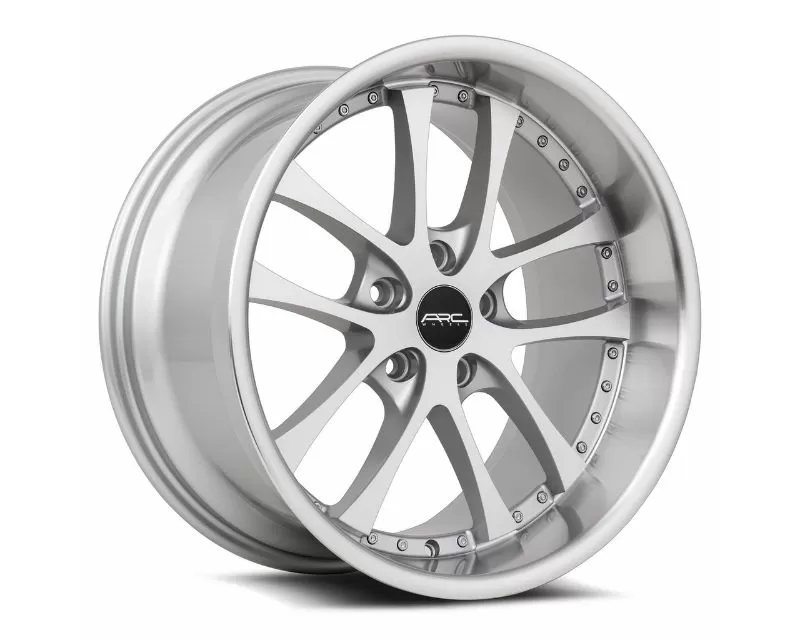 ARC Wheels AR05 18x8.5 5x114.3 35mm Silver Machine Face Lip Chrome ...