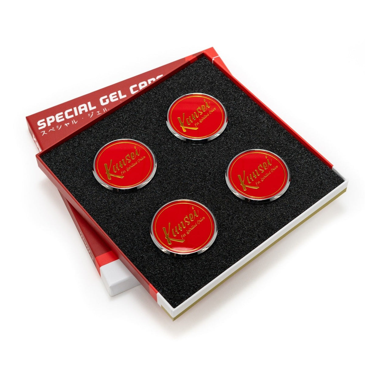 Kansei Special Edition Gold Gel Center Cap Boxed Set (4 Piece) / Red ...
