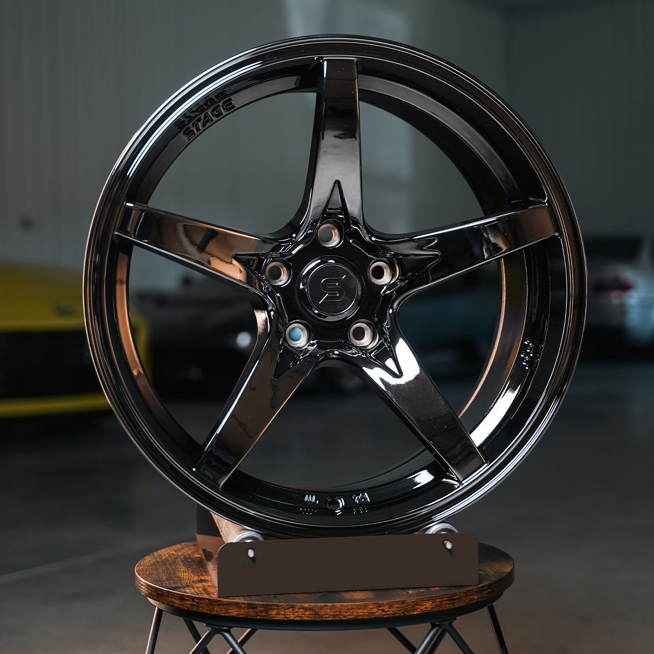 Stage Wheels Monroe 17x8.5 +30mm 5x114.3 CB: 73.1 Color: Black Chrome ...