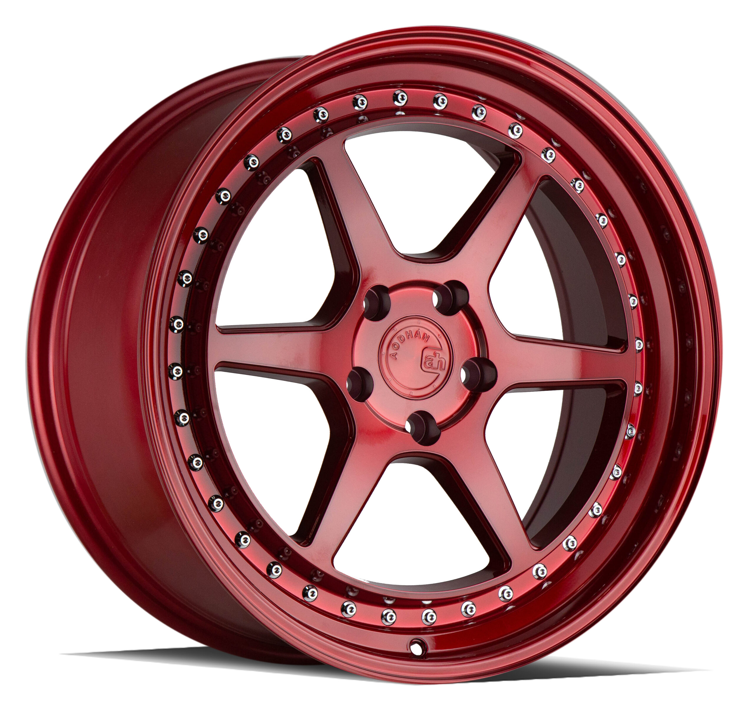 Aodhan DS09 19×8.5 +35.0 5×114.3 Candy Red w/ (Chrome Rivets) SKU ...